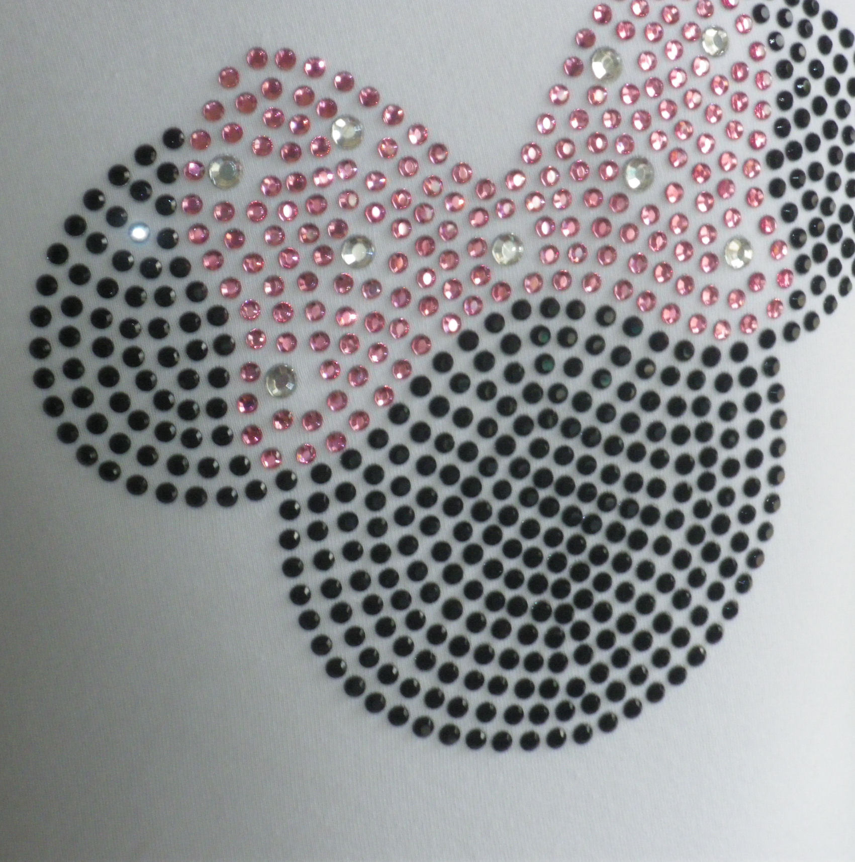 6.5" Pink Minnie Mouse Rhinestone Iron On Transfer on Luulla